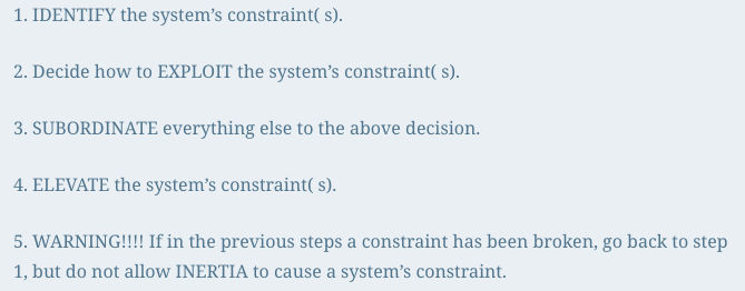 The Goal – Chapter 37 – Constraint Rules | Fred Lybrand