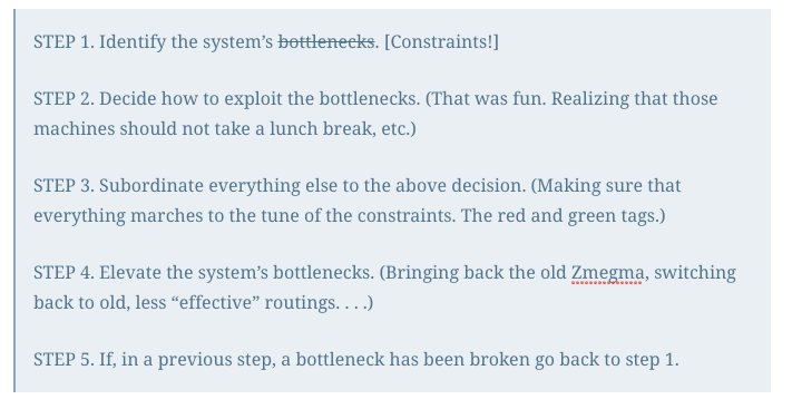 The Goal – Chapter 36 – Five Steps to The Goal | Fred Lybrand