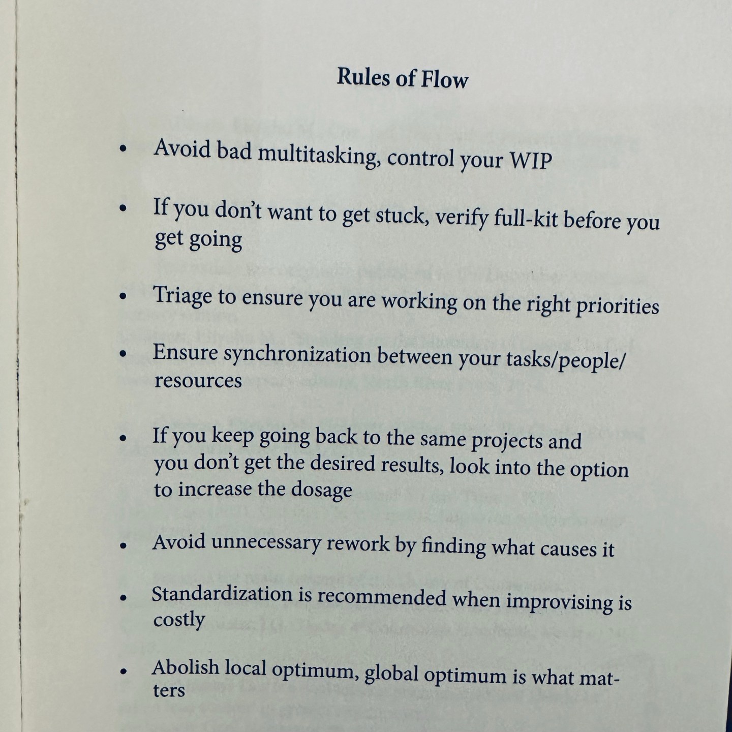 Goldratt’s 8 Rules Of Flow | Fred Lybrand